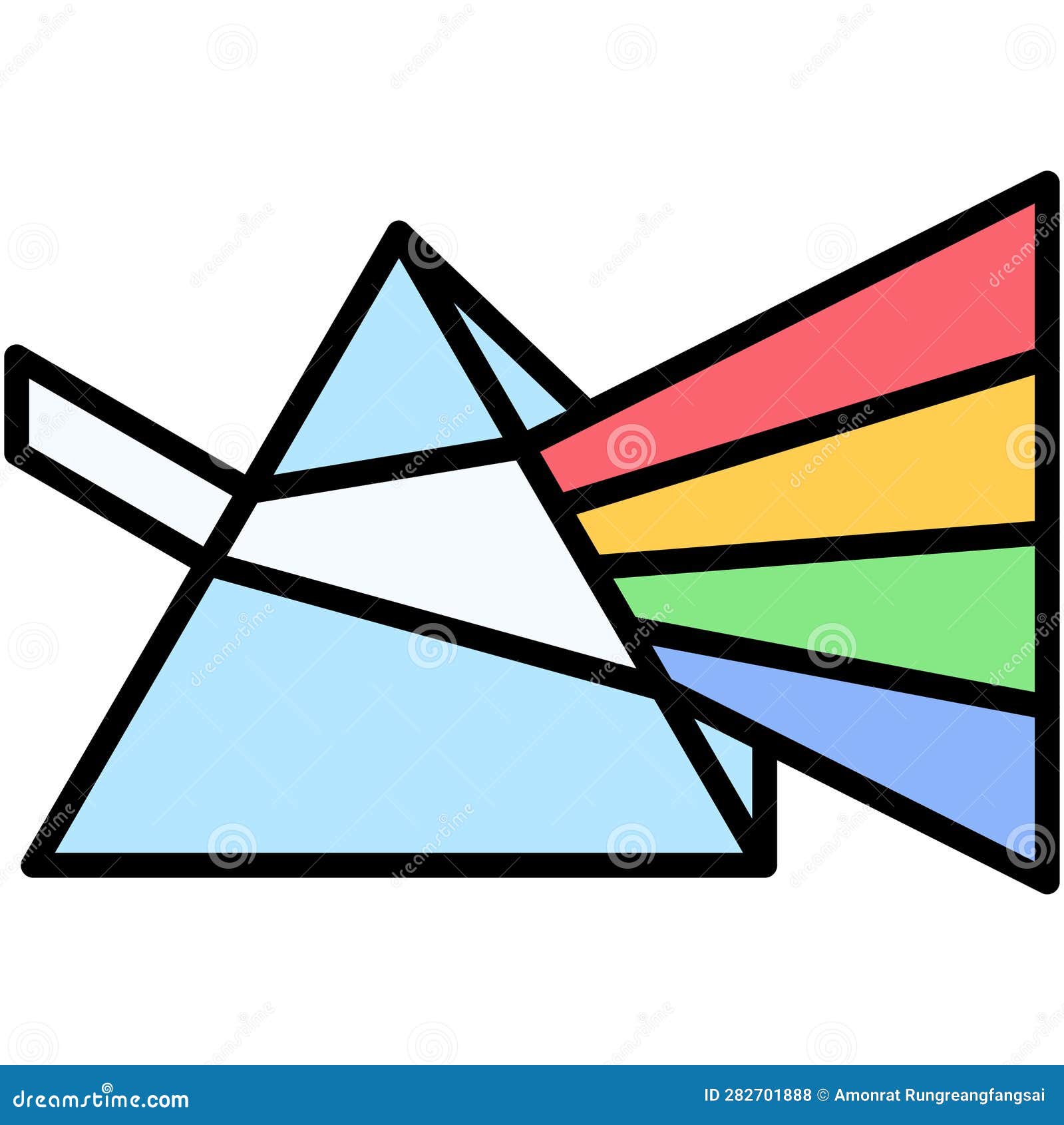 Prism Icon, High School Related Vector Illustration Stock Vector ...