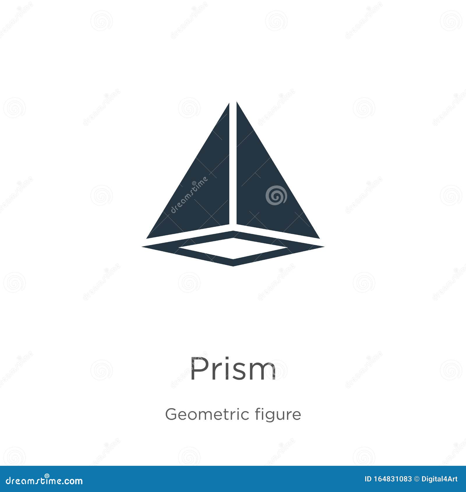 Prism Icon Vector. Trendy Flat Prism Icon from Geometry Collection ...