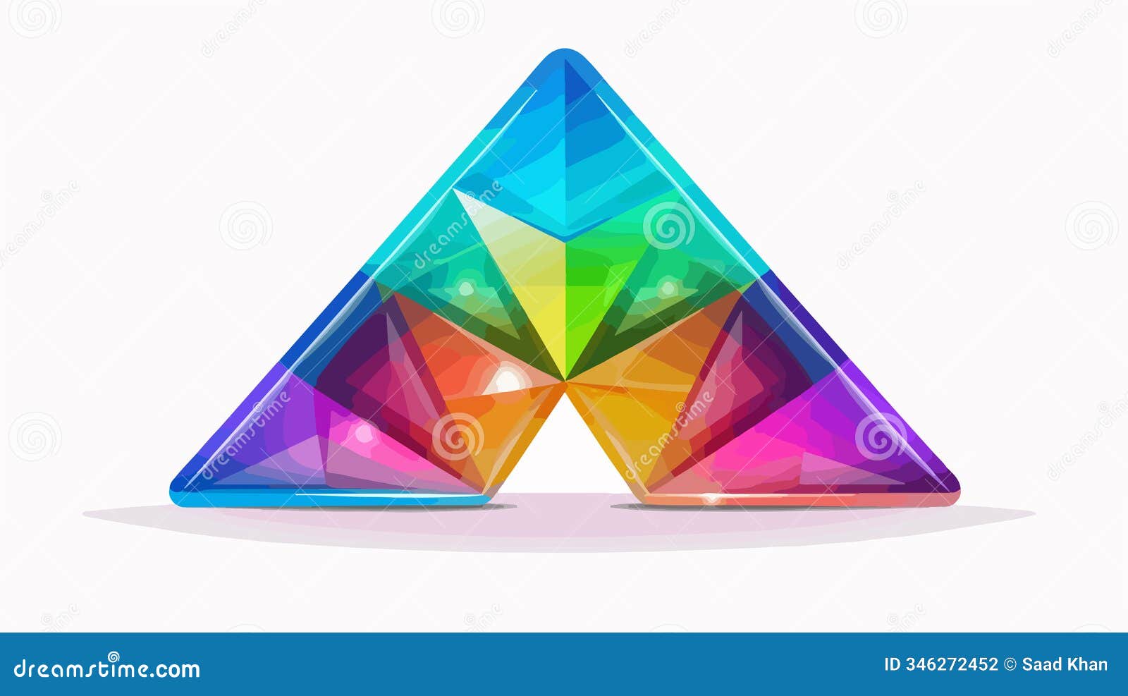 Prism Looking Vector Symbol Drawing Cartoon Stock Illustration ...