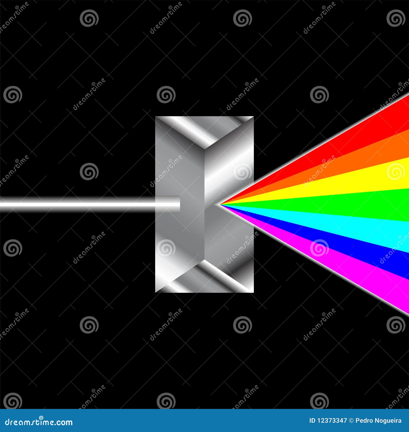 Prism refraction stock vector. Illustration of reflecting - 12373347