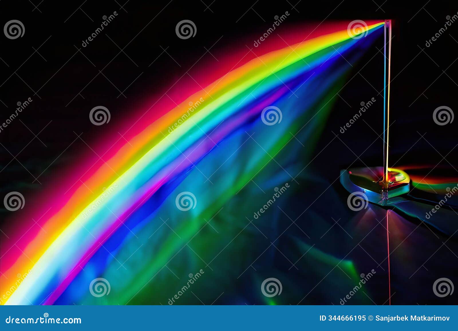 Prism Refraction Rainbow Spectrum Created by Light Passing Throu Stock ...