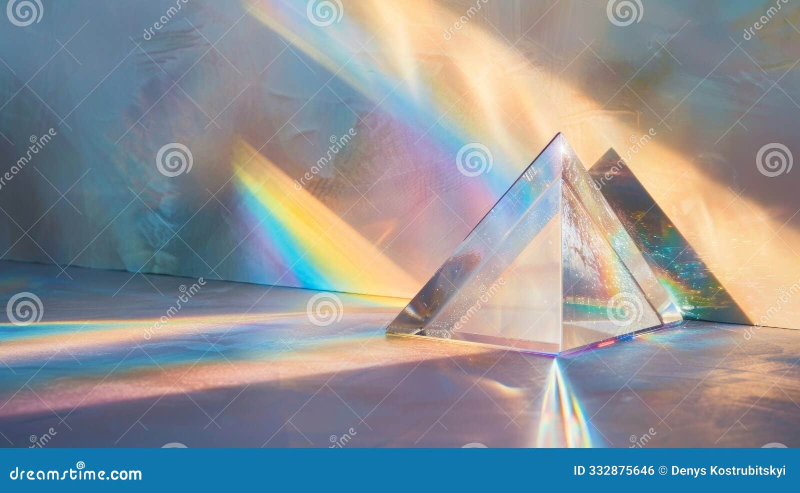 Prism Refraction Spectacle: a Rainbow of Light Stock Illustration ...