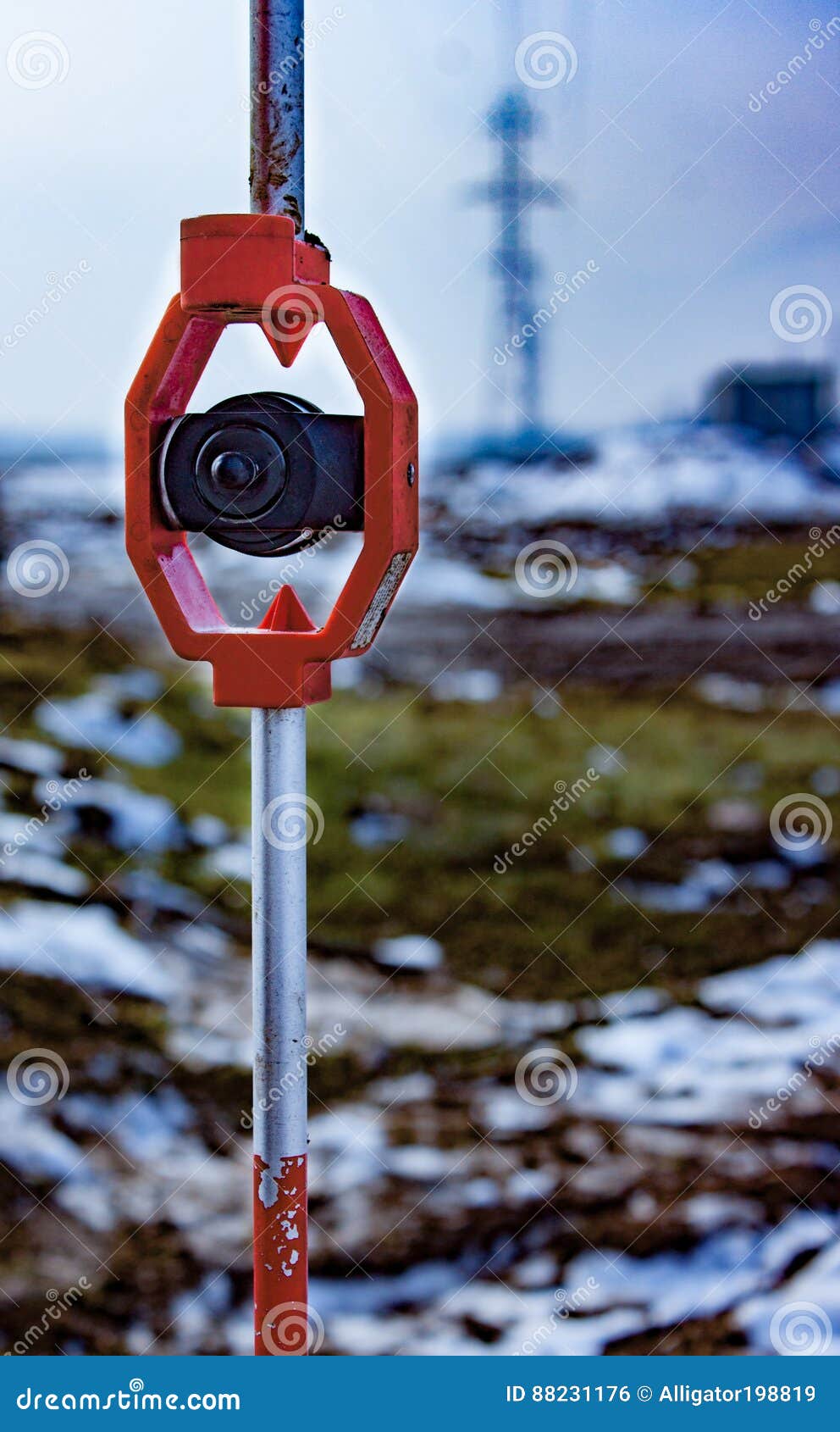 Prism for survey stock photo. Image of angle, lens, azimuth - 88231176