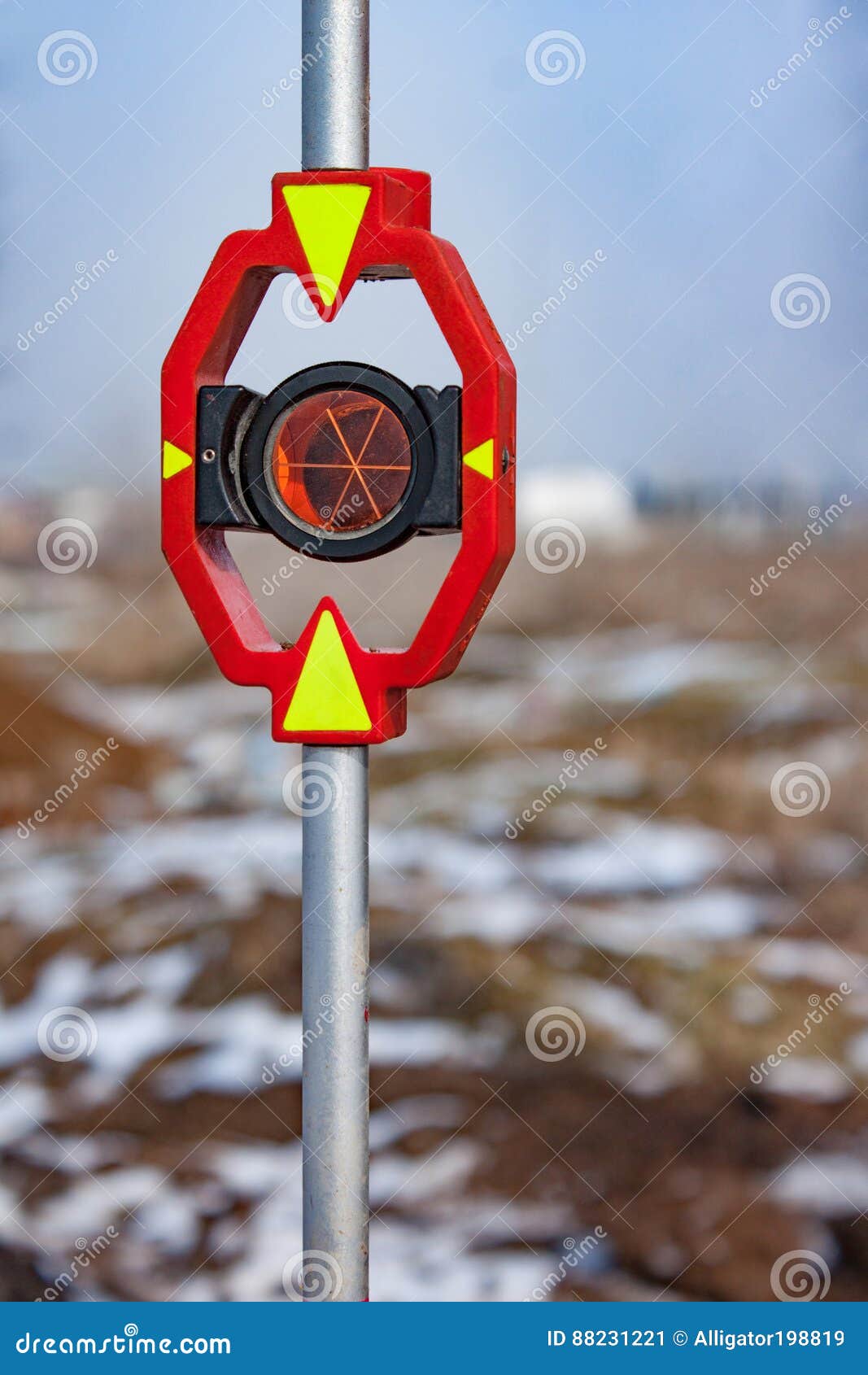 Prism for survey stock image. Image of measure, finder - 88231221