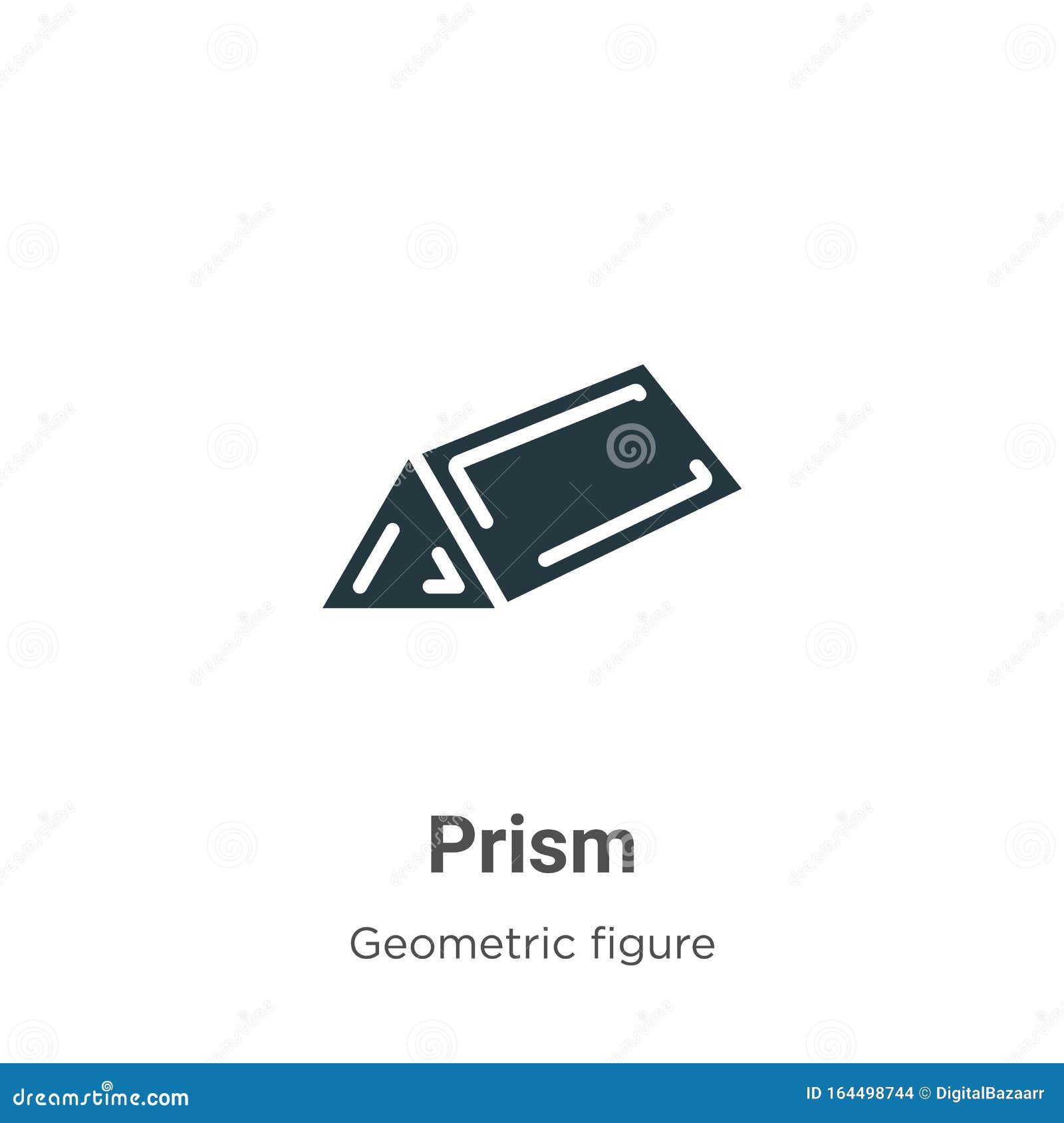 Prism Vector Icon on White Background. Flat Vector Prism Icon Symbol ...