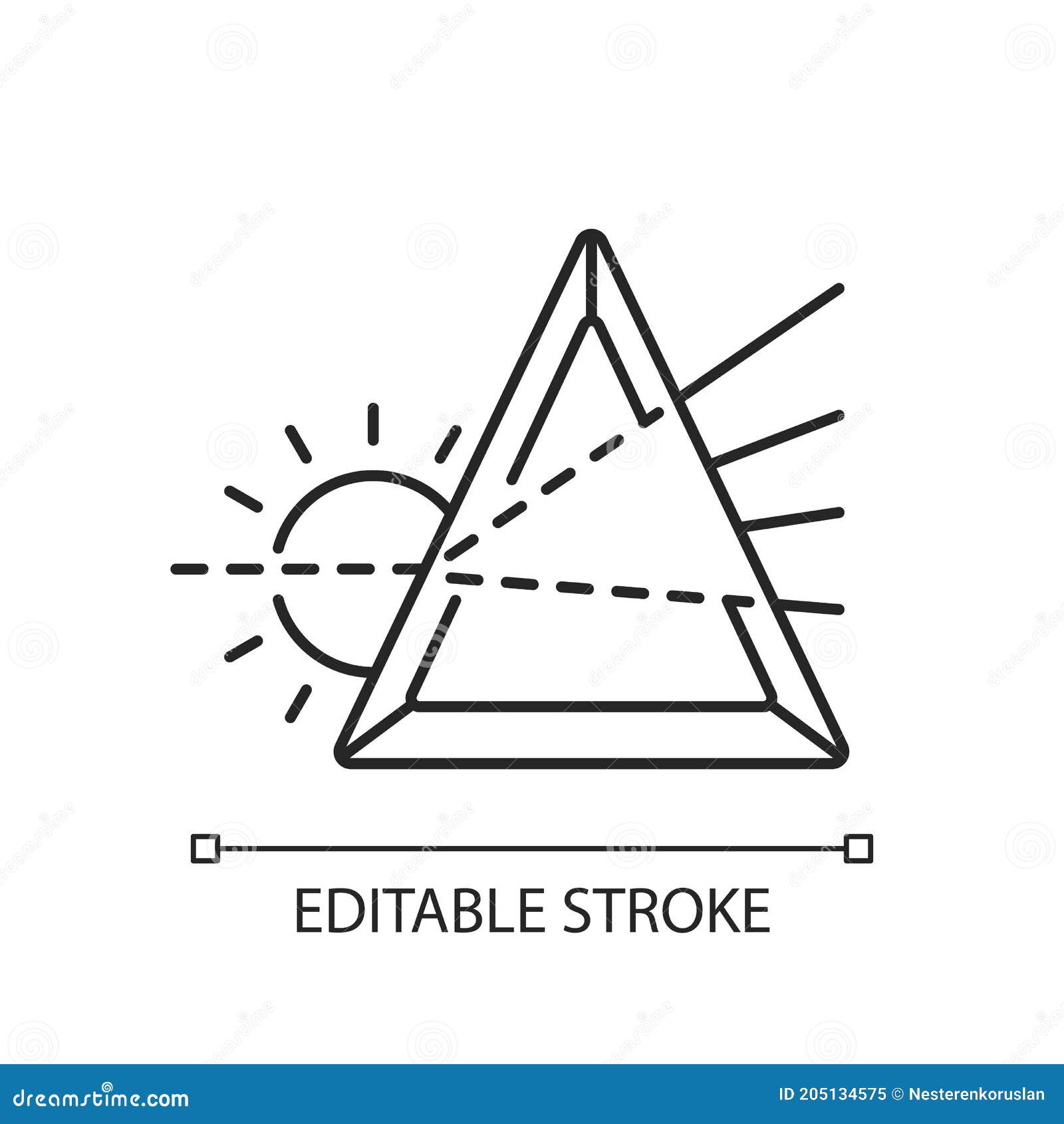 Prisma Linear Icon Cartoon Vector | CartoonDealer.com #205134575