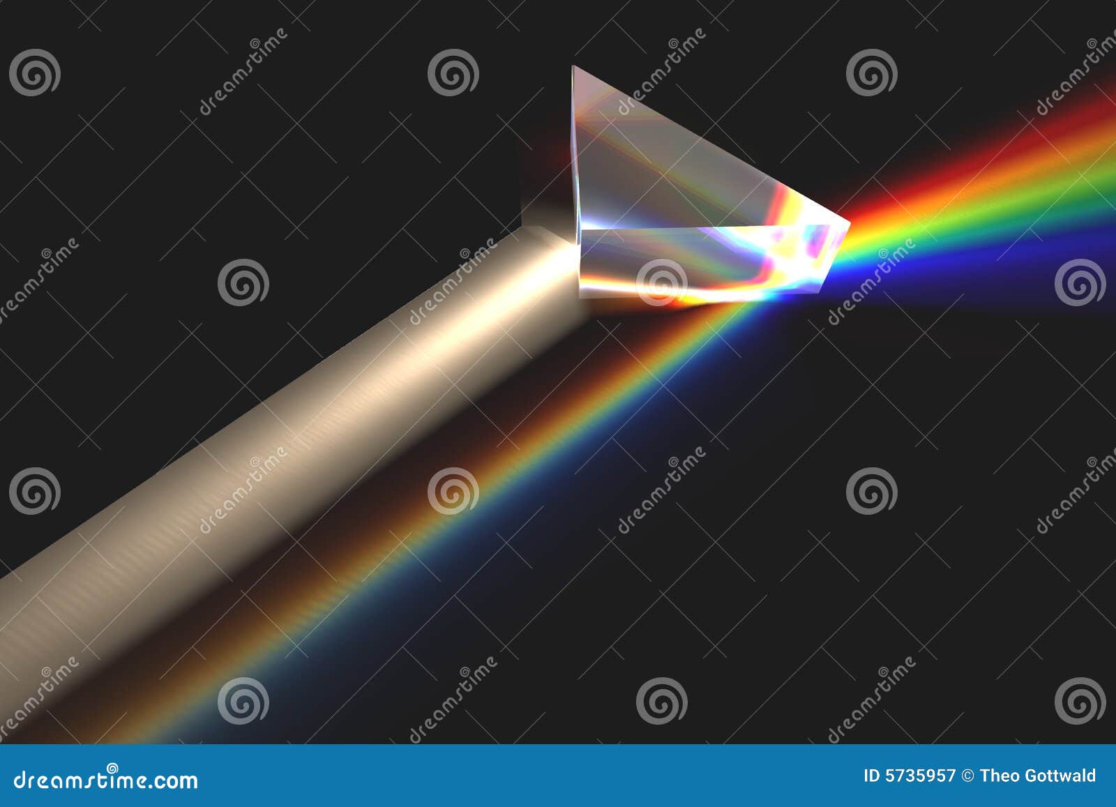 Prisma que se refracta stock de ilustración. Ilustración de azul - 5735957