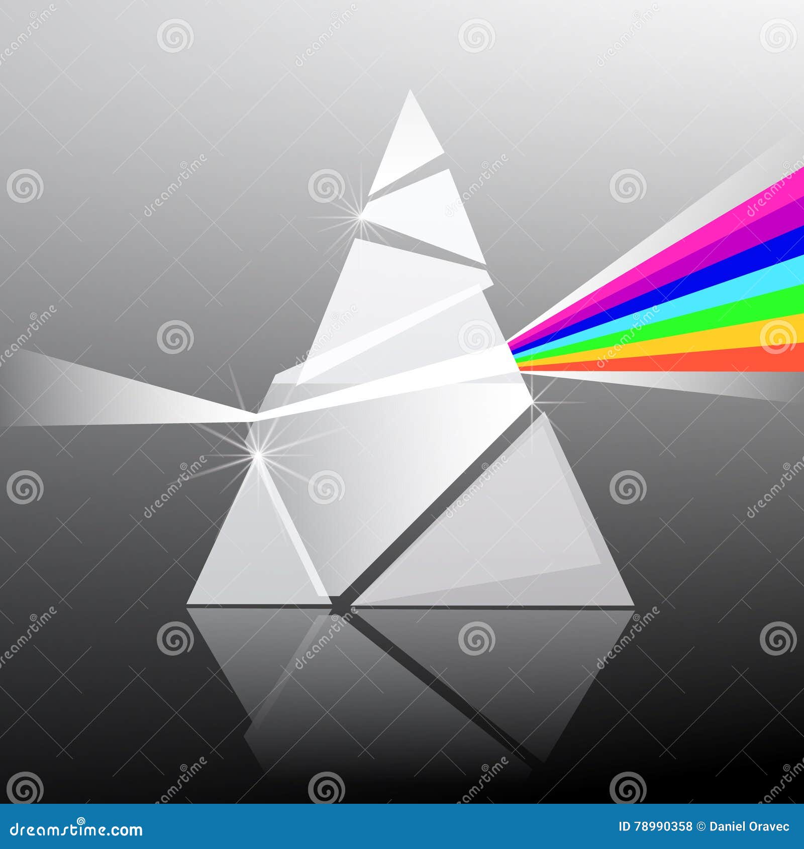 Prisma-Vektor-Illustration vektor abbildung. Illustration von optisch ...