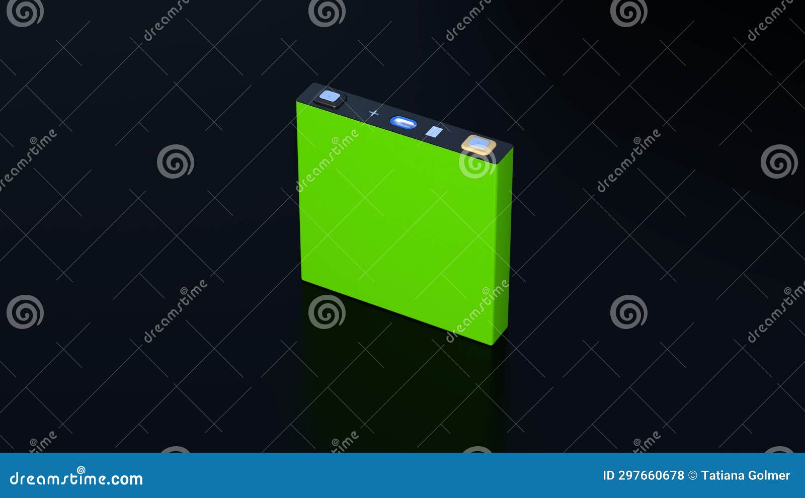 Prismatic Cell, Green Rectangular Lithium Ion Phosphate LFP Battery ...