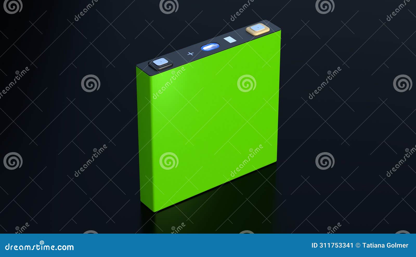 Prismatic Cell, Green Rectangular Lithium Ion Phosphate Battery for ...