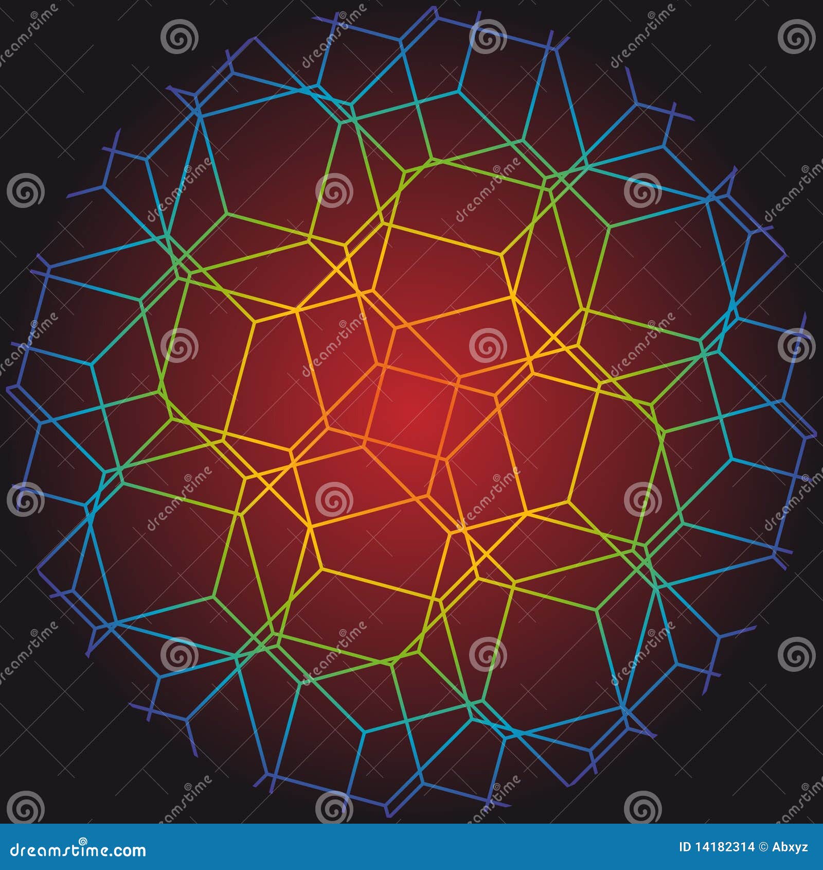 Prismatic Cells. Vector Illustration. Stock Vector - Illustration of ...