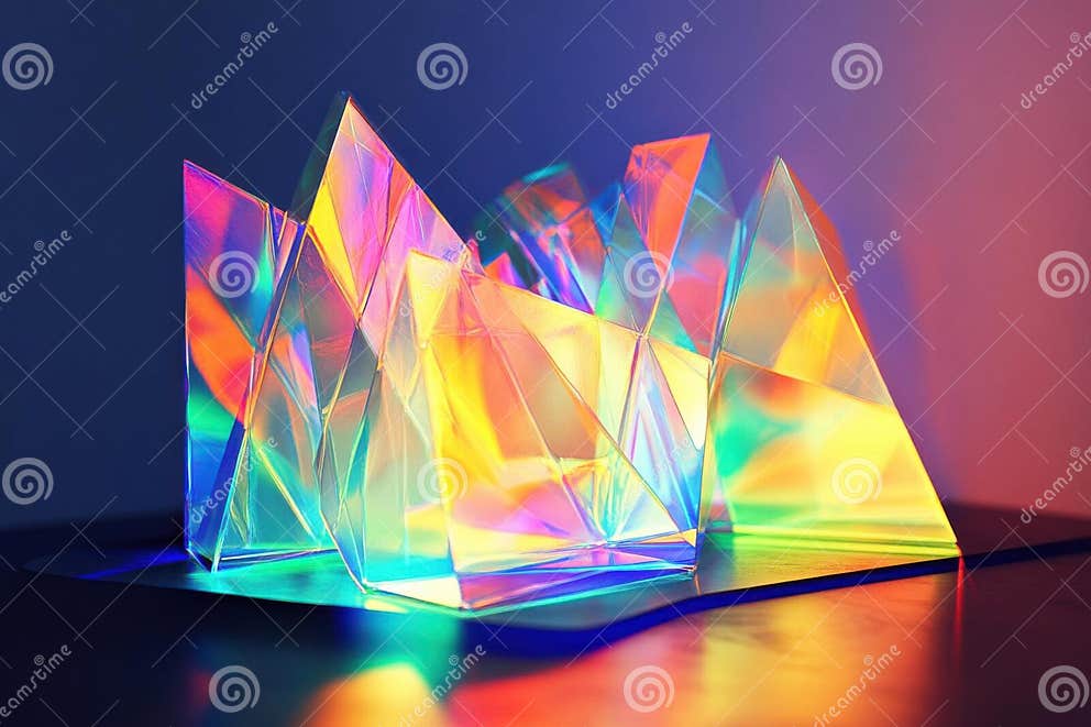 Prismatic Crystal Abstract Art Stock Illustration - Illustration of ...
