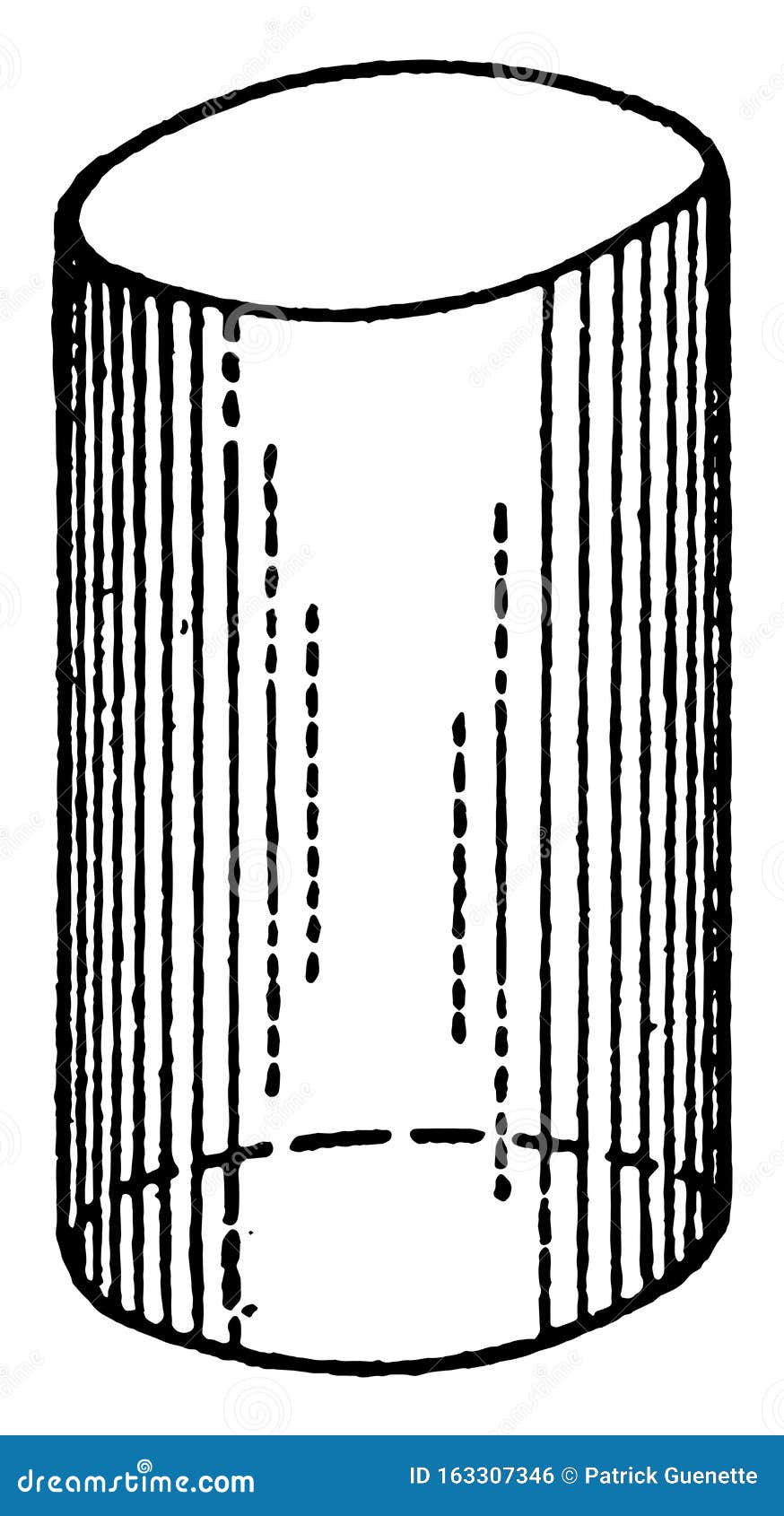 Prismatoid with 2 Circular Bases Vintage Illustration Stock Vector ...