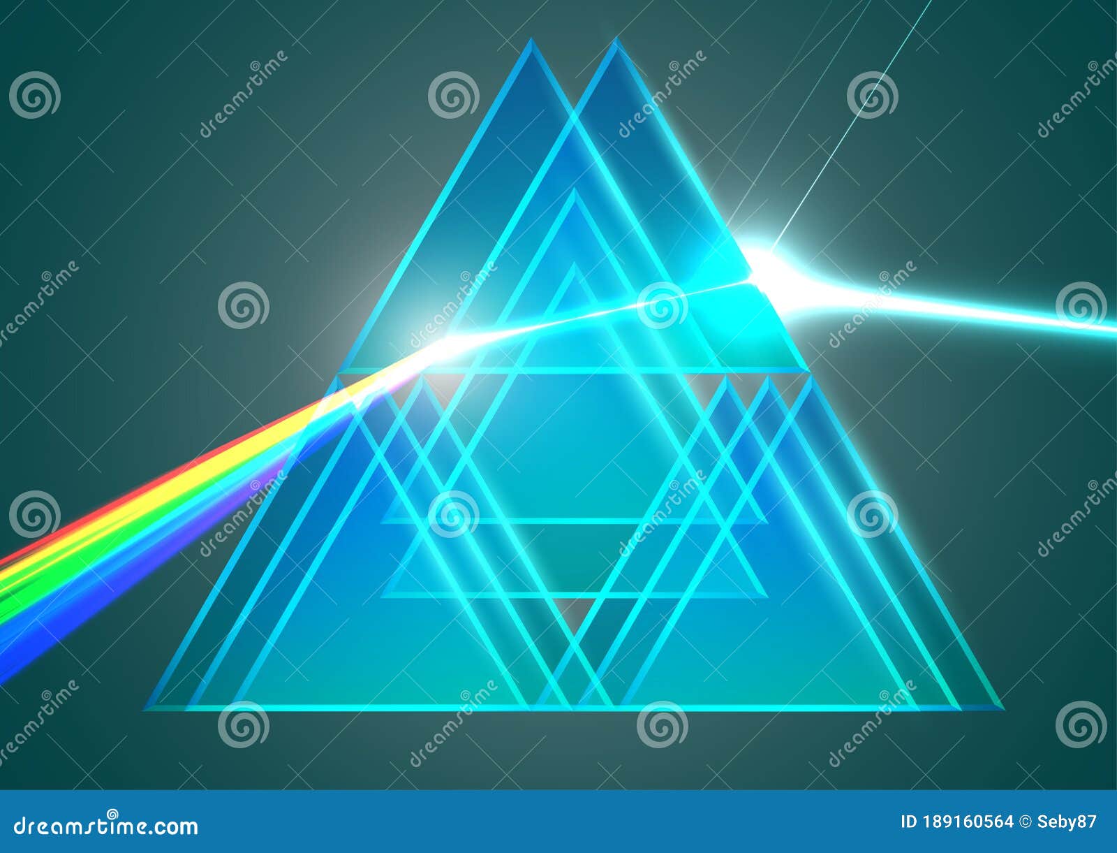 Prisms and refraction stock vector. Illustration of rainbow - 189160564