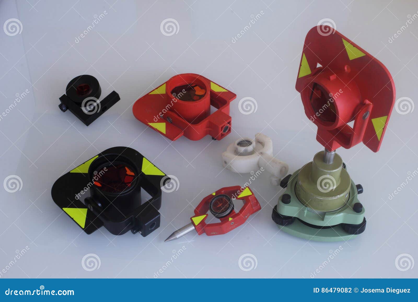 Prisms used in topography stock photo. Image of land - 86479082