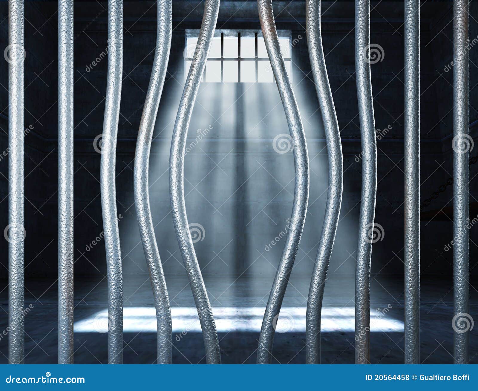 Prison 3d And Bended Metal Bar Stock Image | CartoonDealer.com #20564365