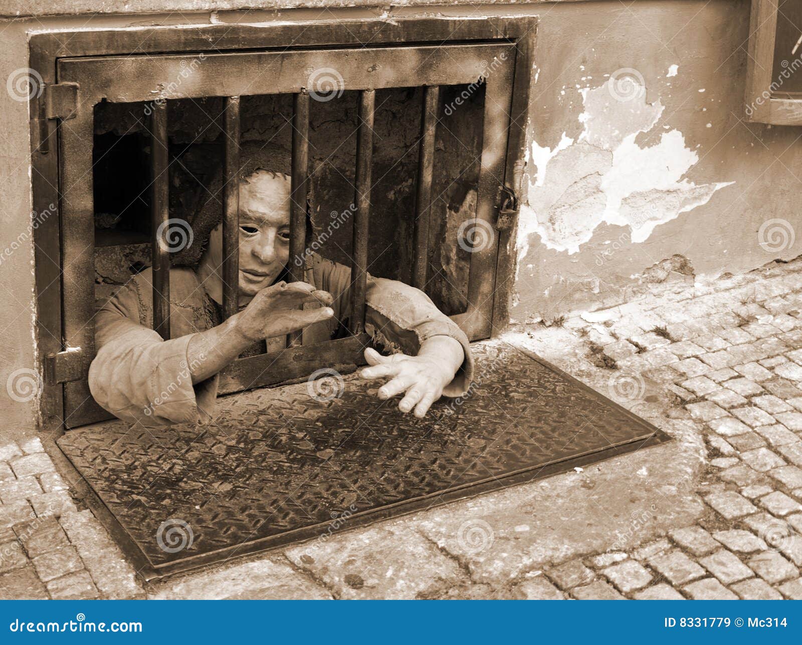 Prison stock image. Image of bars, prague, sepia, fear - 8331779