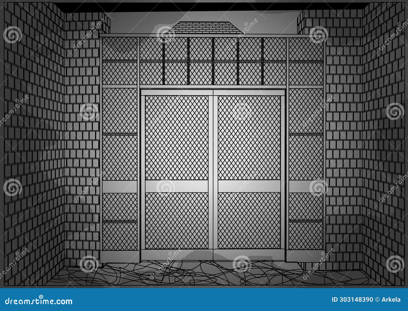 Prison Abstract Illustration Stock Vector - Illustration of wall ...