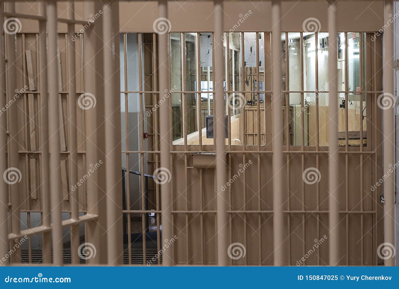Prison Bars with Checkpoint Stock Image - Image of room, city: 150847025
