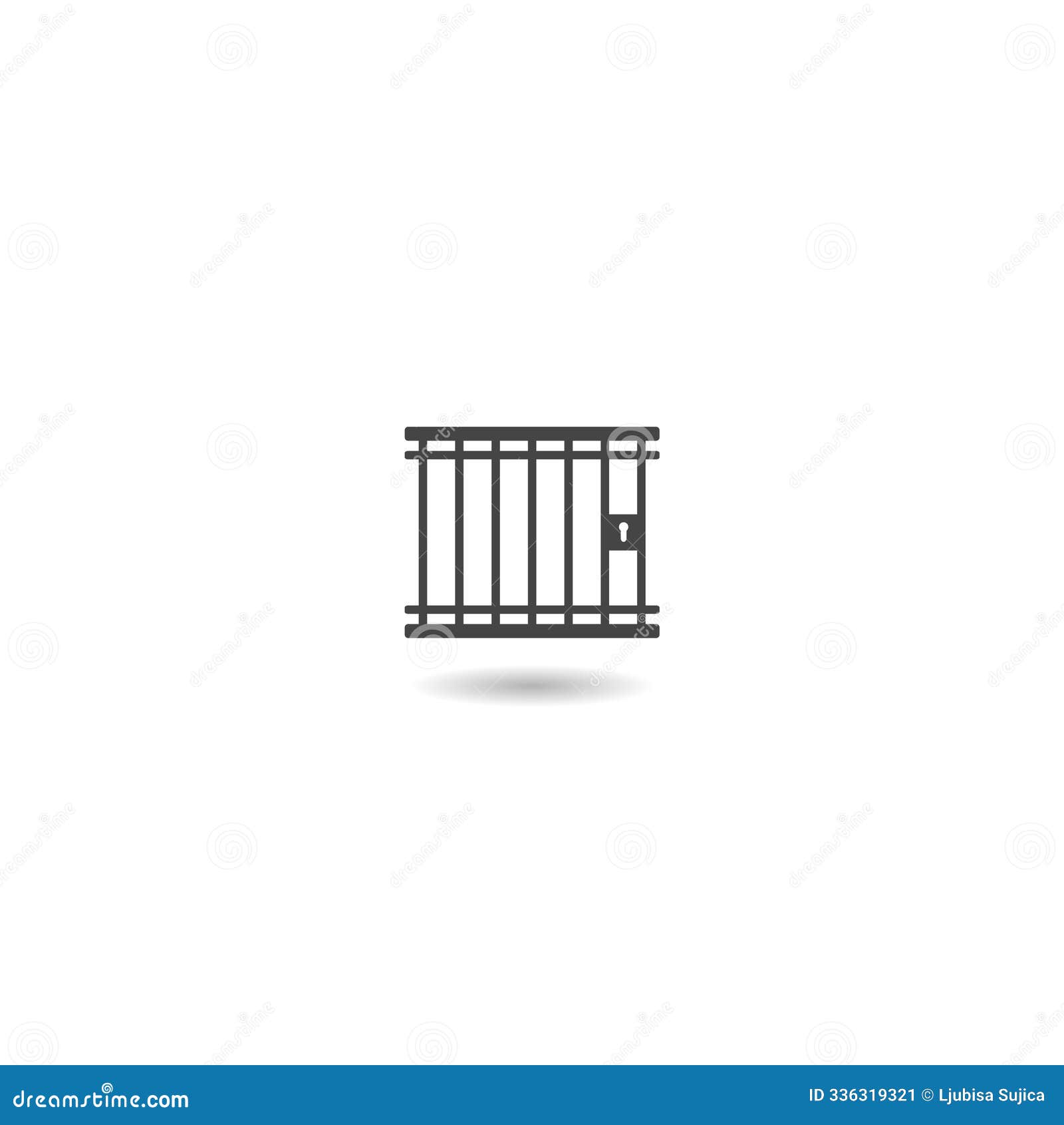 Prison Bars Icon with Shadow Stock Illustration - Illustration of ...