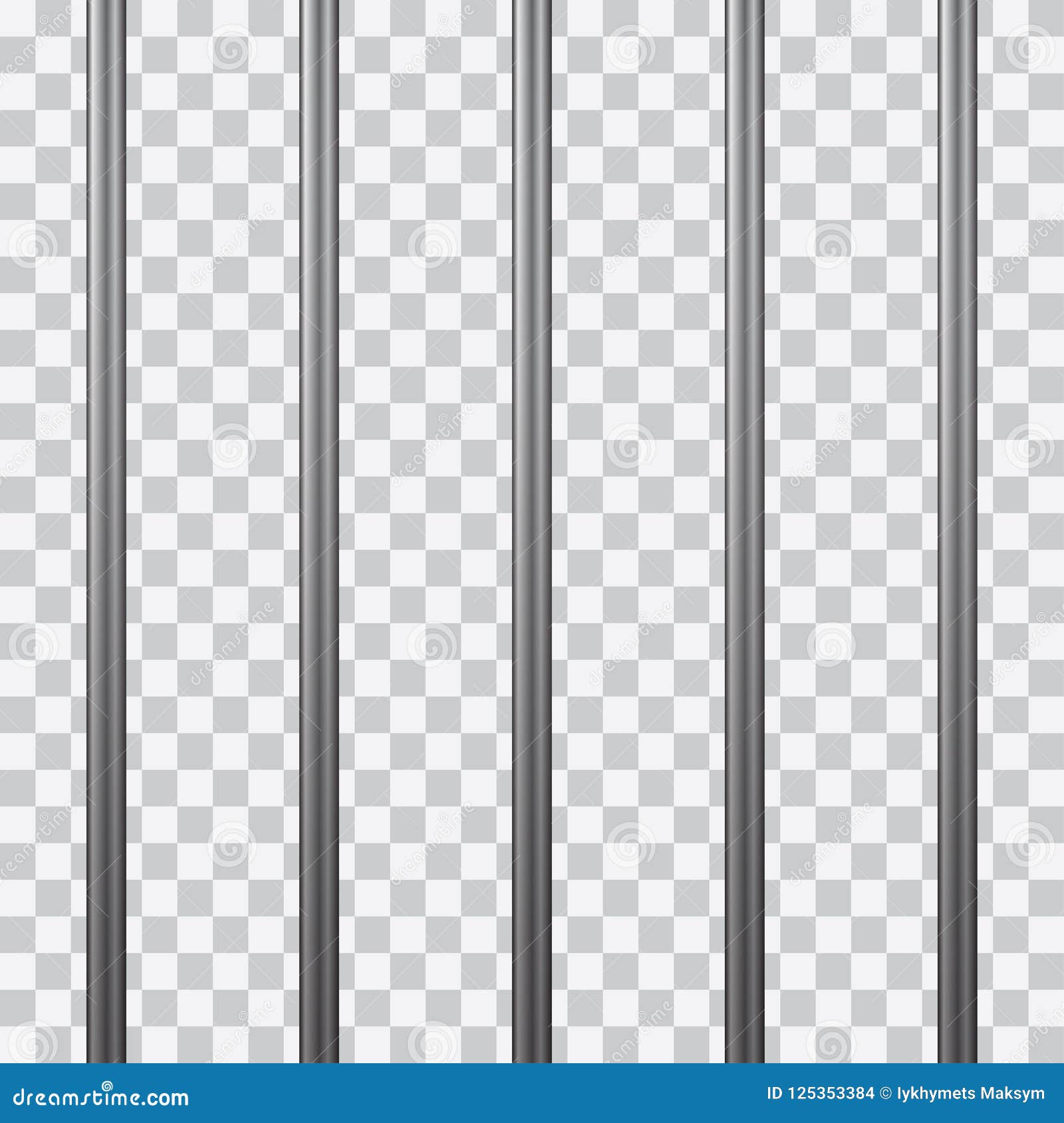 Prison Bars Isolated on Transparent. Vector Illustration Stock Vector ...