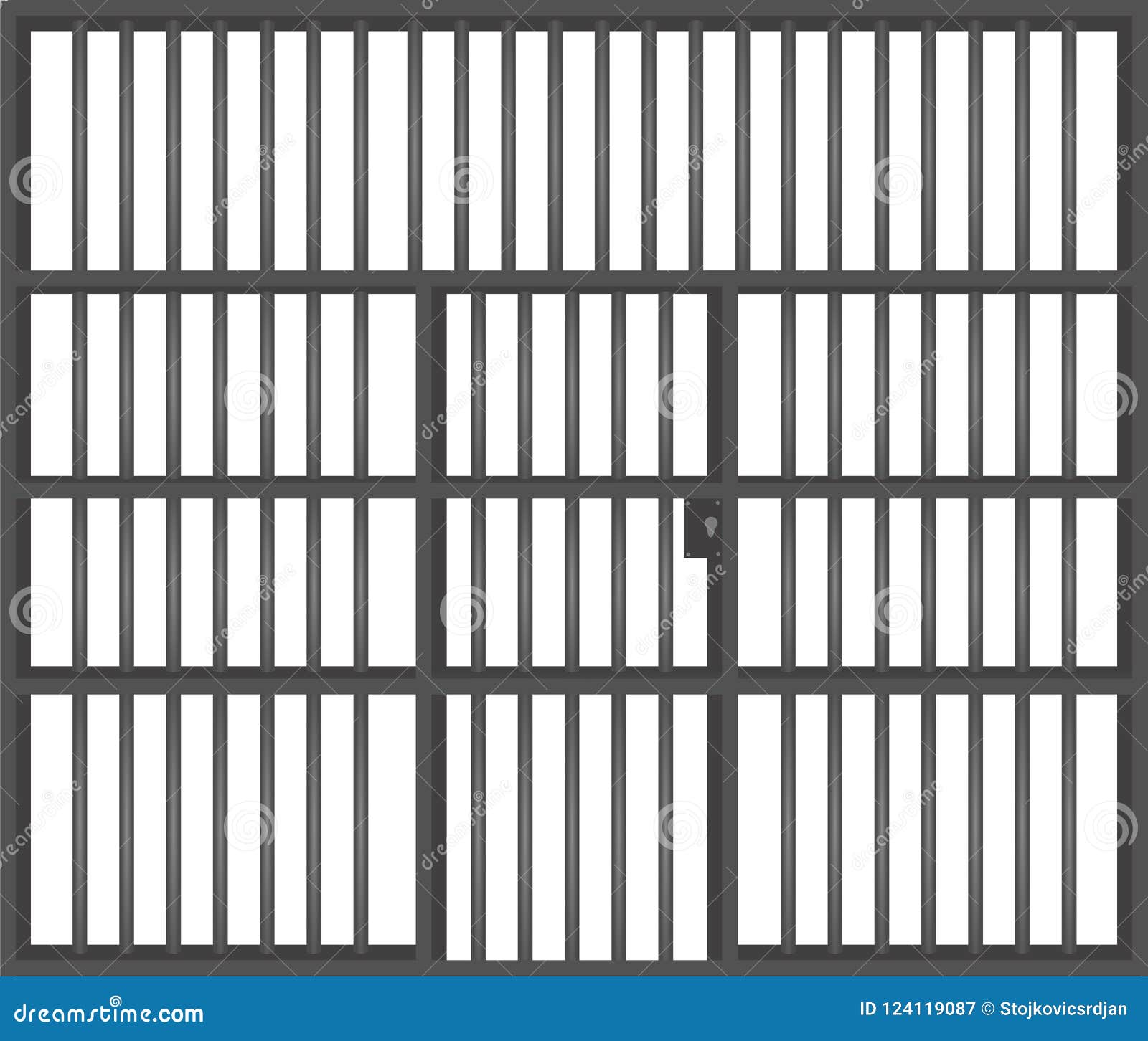Prison Bars on White Background Stock Vector - Illustration of black ...