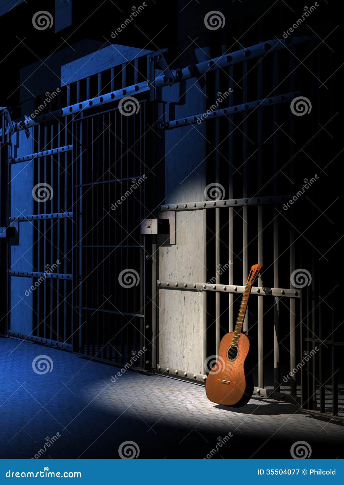 Prison blues stock illustration. Illustration of corridor - 35504077