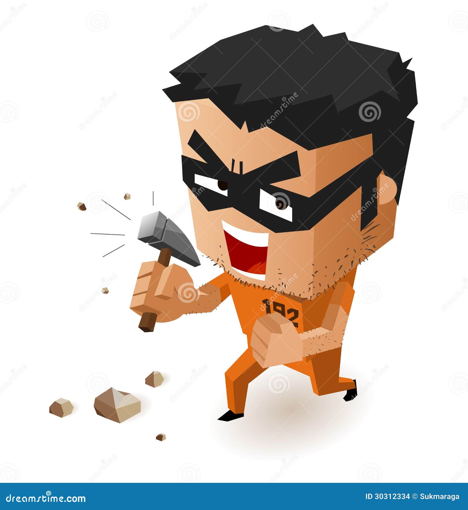 Prison Break Outline Icon Cartoon Vector | CartoonDealer.com #112170843