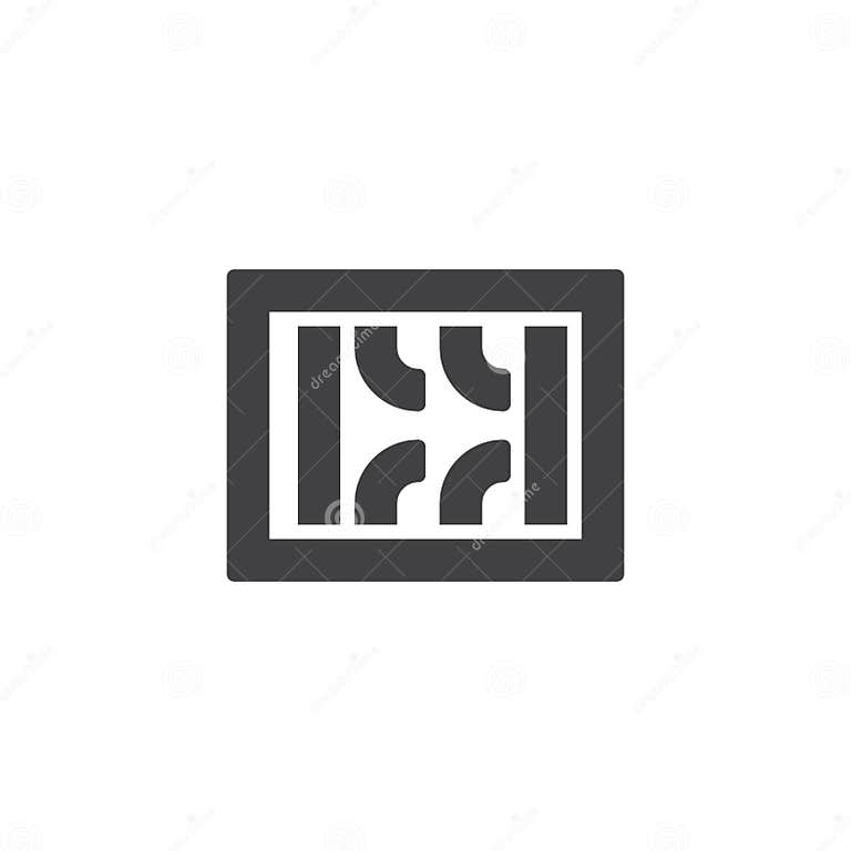 Prison break vector icon stock vector. Illustration of cage - 112451262