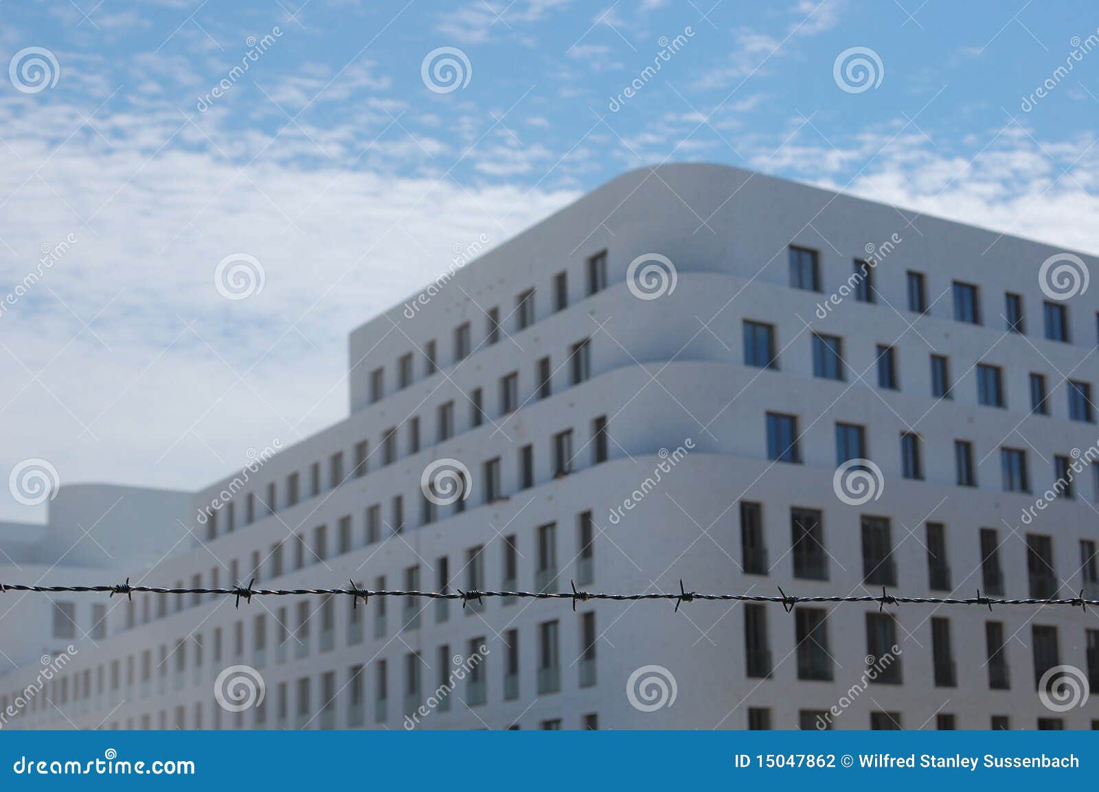 Prison building stock photo. Image of roof, barbed, building - 15047862