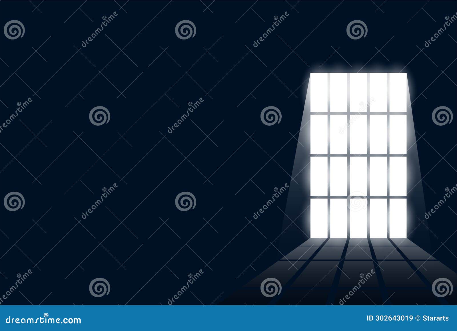 3d Prison Cage Vector Illustration. Realistic Vertical Metal Jail Bars ...