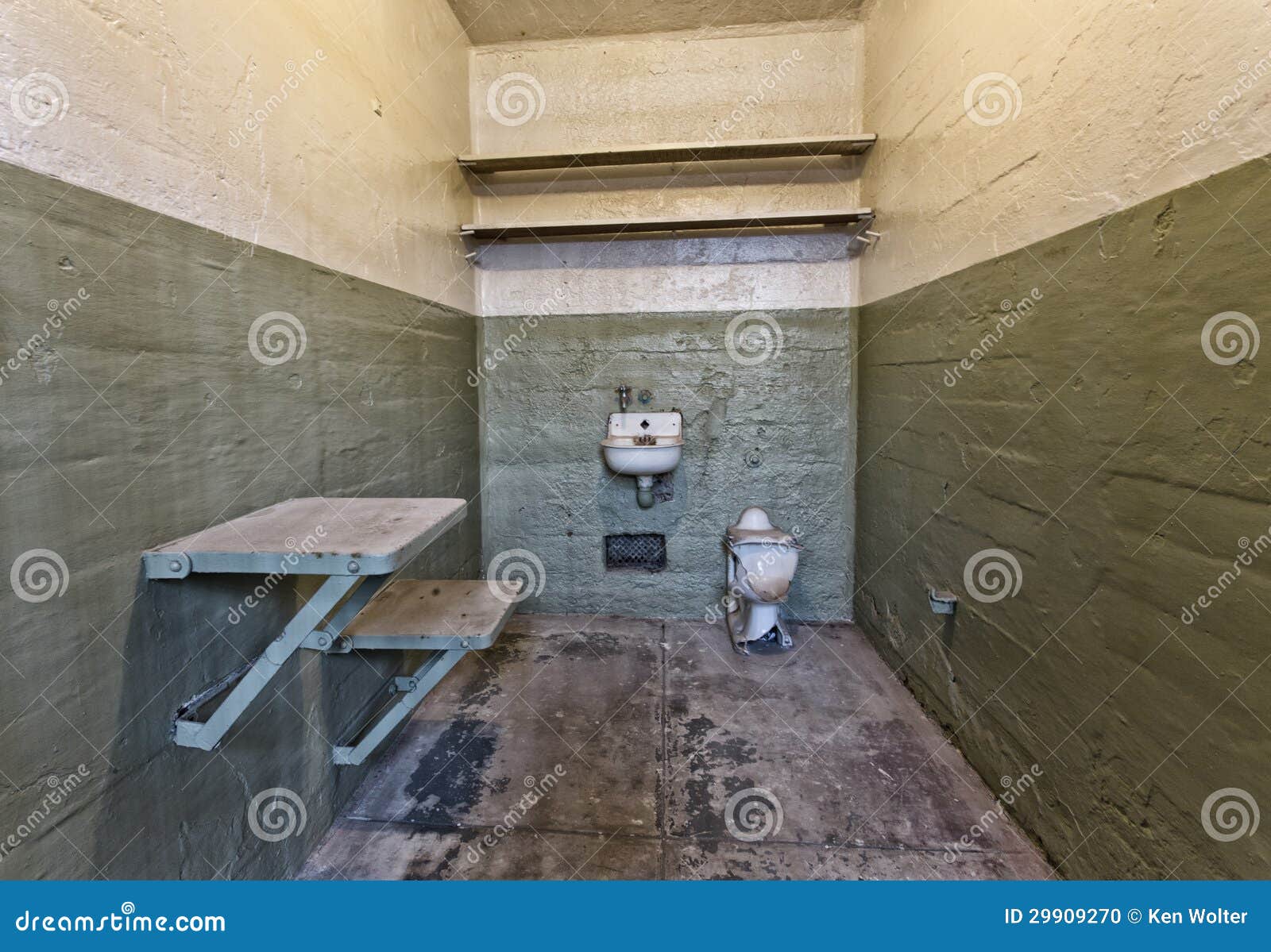 Prison Cell at Alcatraz Island Cell Block a Stock Photo - Image of ...