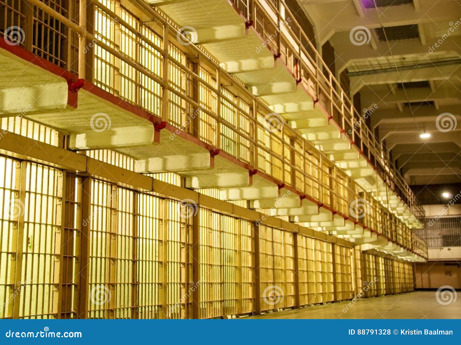 Cell Block A At Alcatraz Island Prison Stock Photography ...