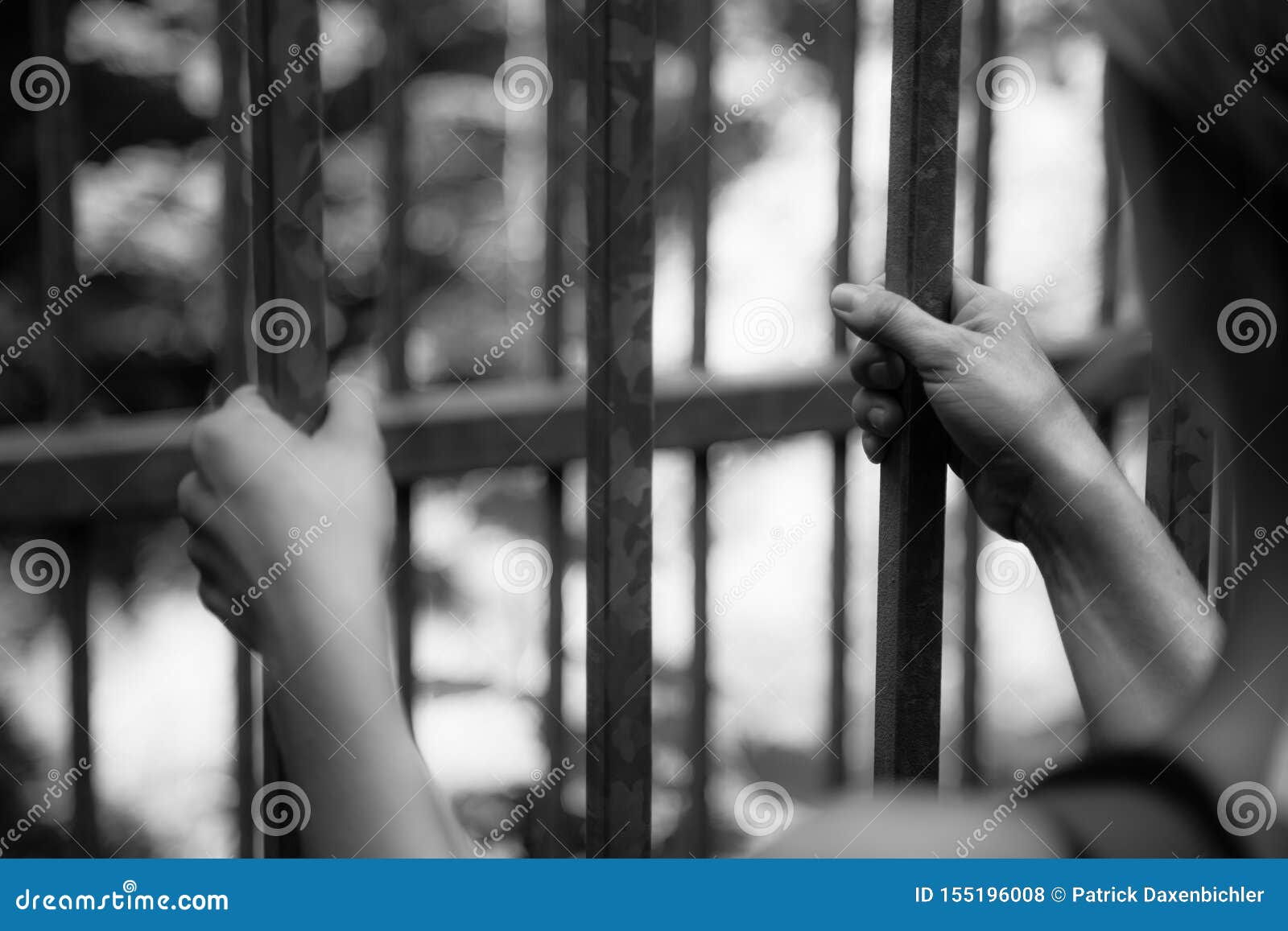 Prison Cell: Close Up of Hands in Jail Stock Photo - Image of hand ...