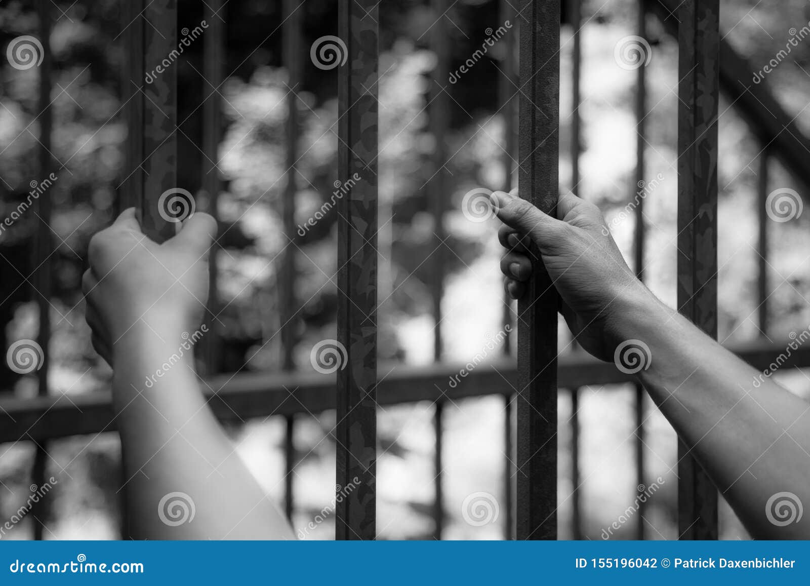 Prison Cell: Close Up of Hands in Jail Stock Photo - Image of security ...
