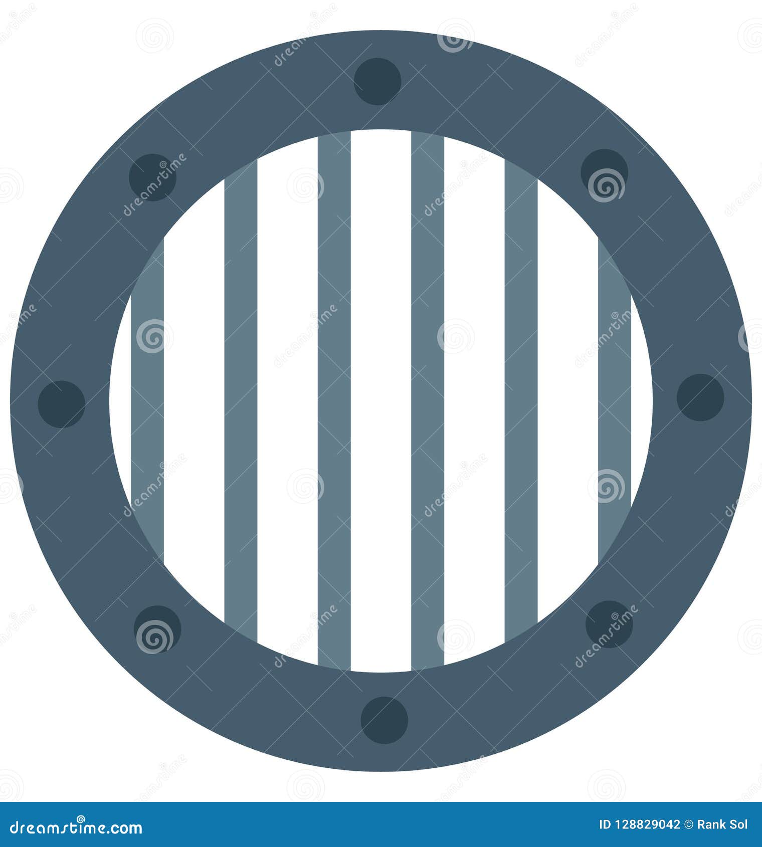 Prison Cell Color Isolated Vector Icon that Easily Can Be Modified and ...