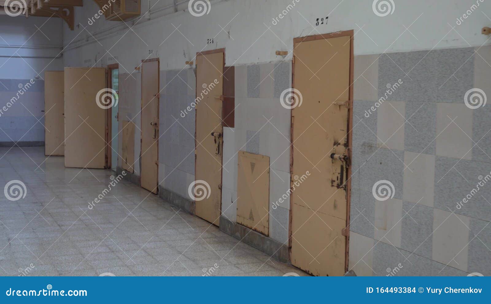 Prison Cell Doors, View from the Corridor Stock Footage - Video of ...