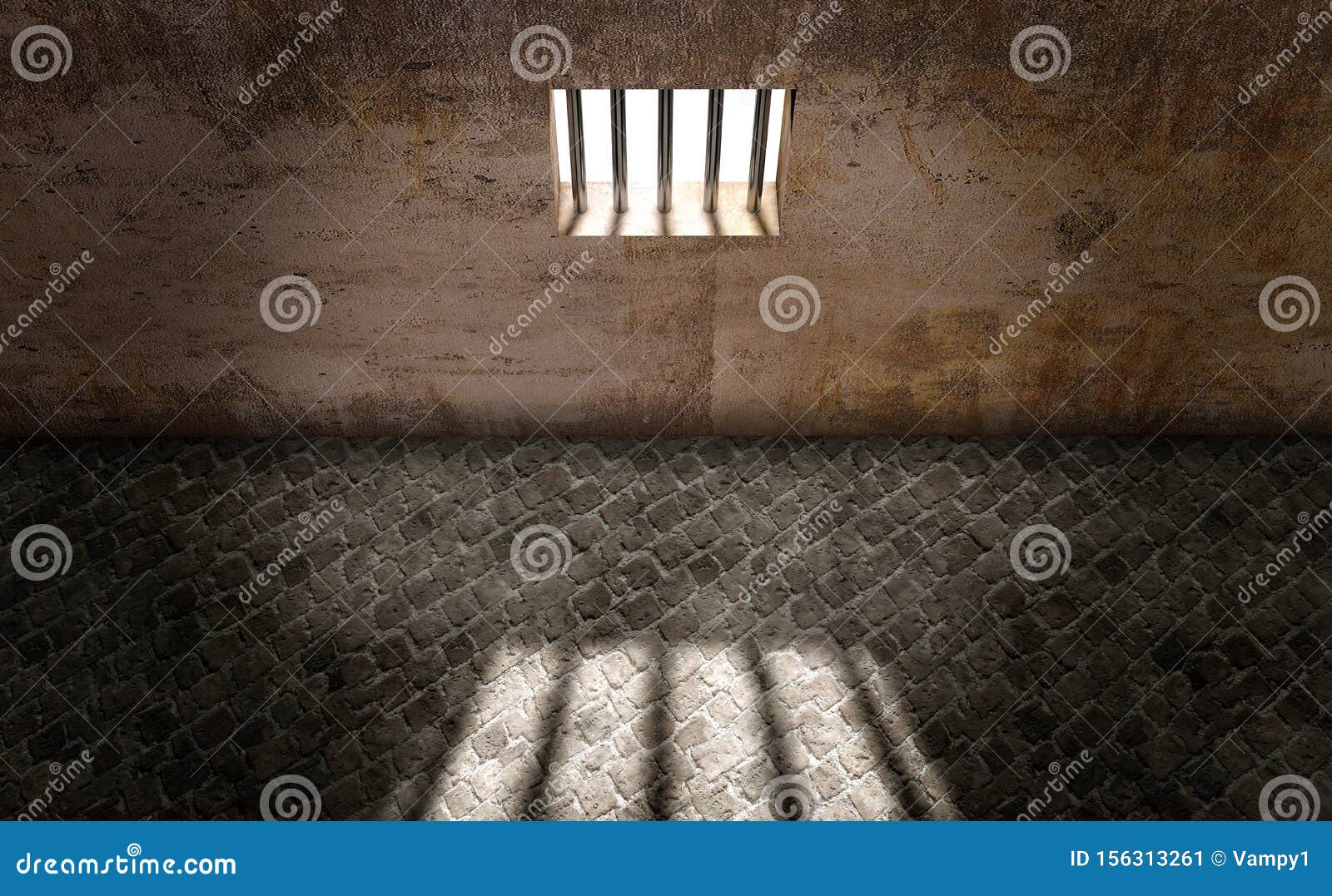 Prison Cell, Inside a Prison Cell. Window of a Penitentiary. Shadows ...