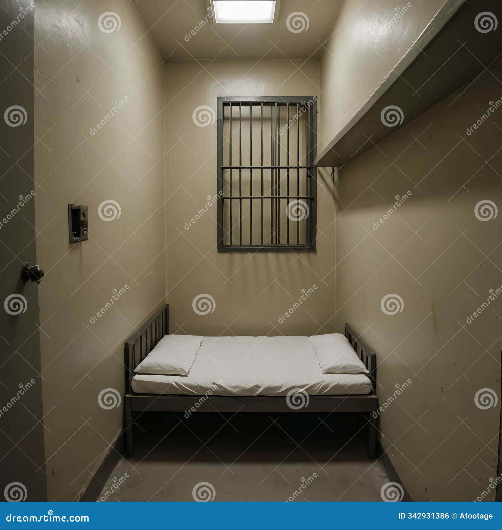 PRISON CELLS INTERIOR with ONE BED Stock Illustration - Illustration of ...