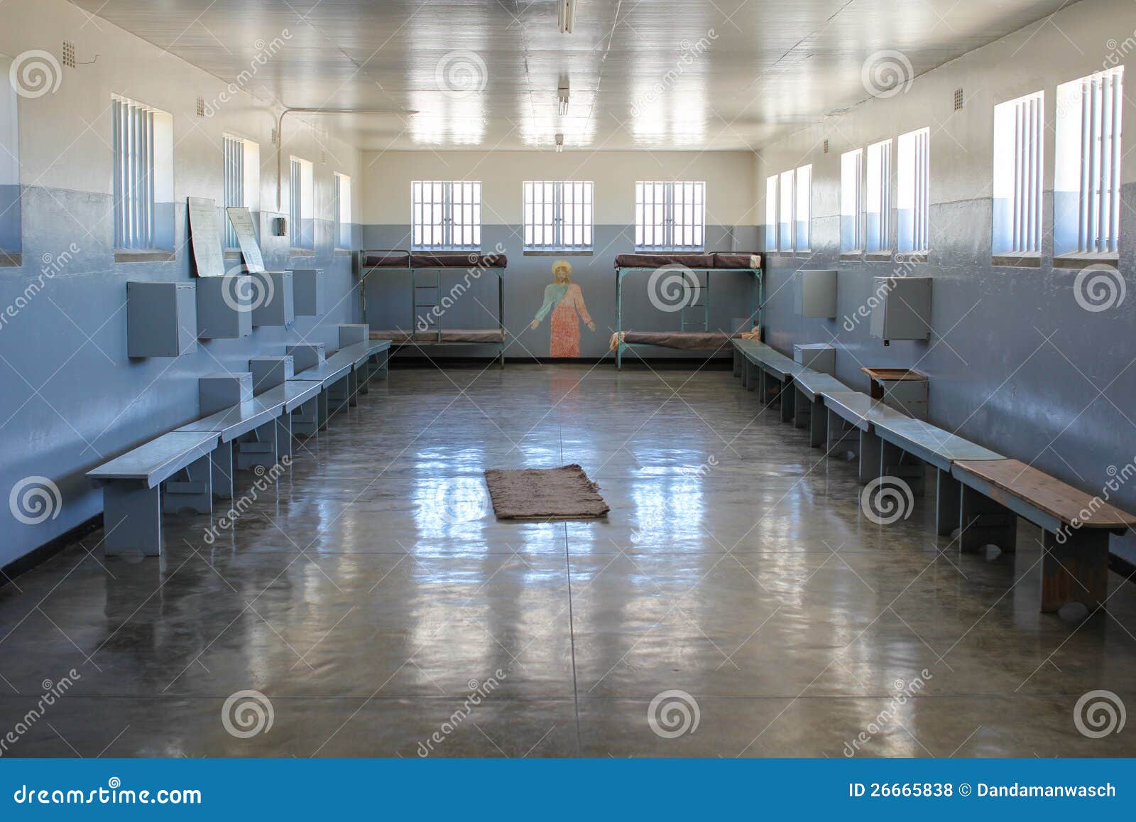 Prison Cell of Robben Island Prison Stock Photo - Image of colour ...