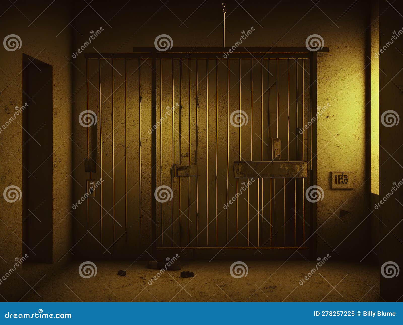 Prison Cell Scene AI Generative Art Old Darkness Stock Illustration ...