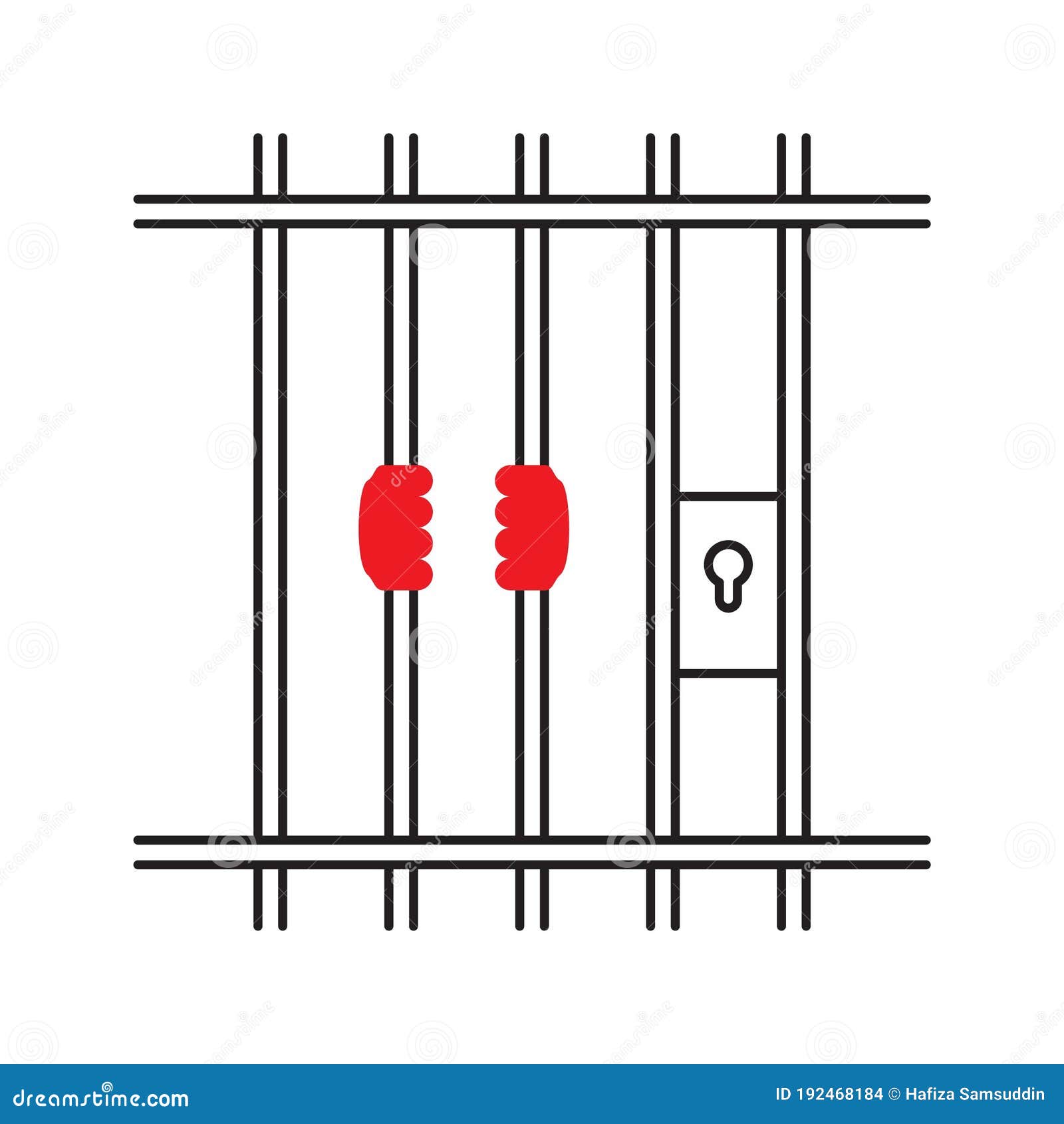 Prison Cell. Vector Illustration Decorative Design Stock Vector ...