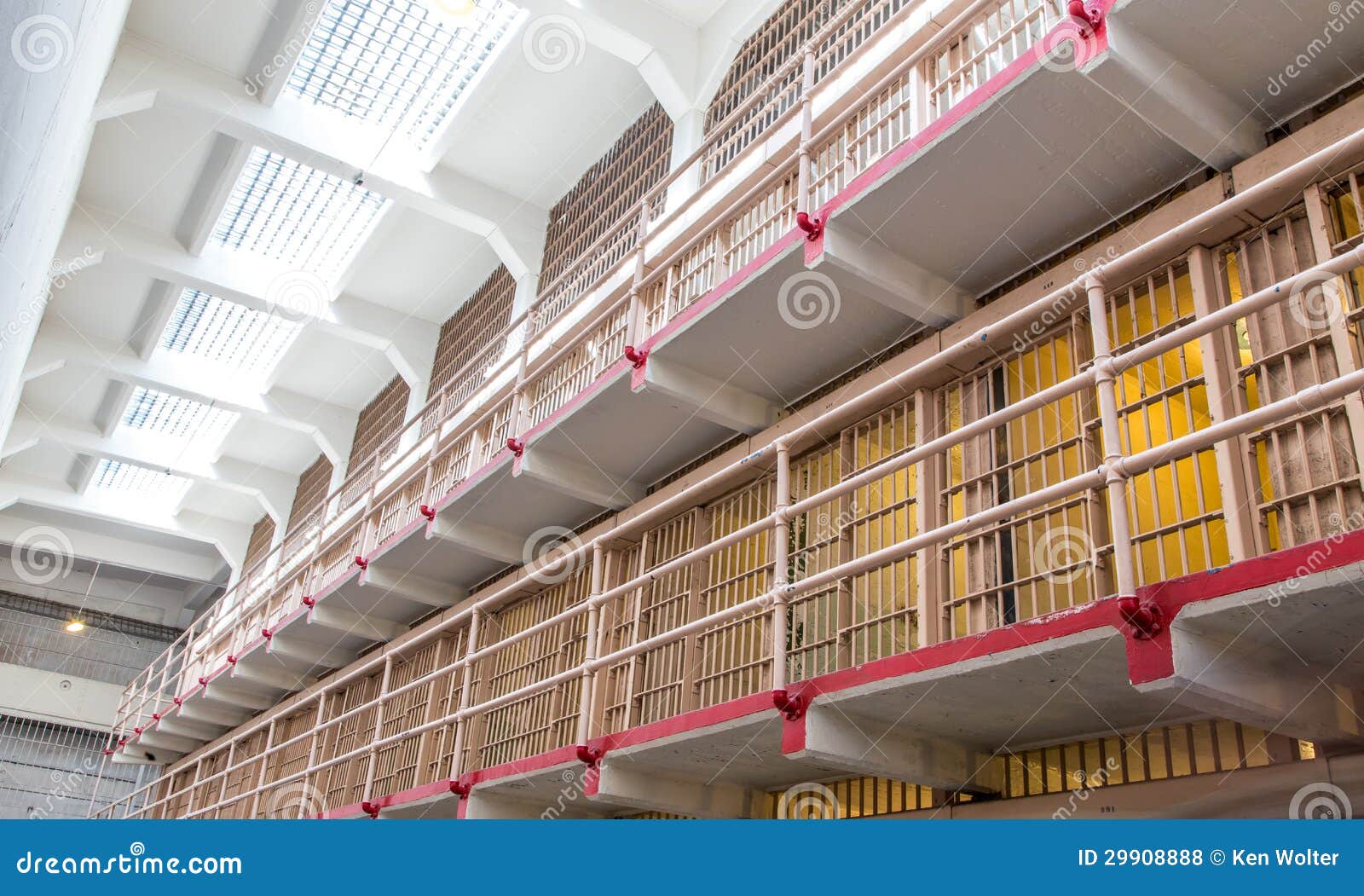 Prison Cells at Alcatraz Island Stock Photo - Image of recreational ...
