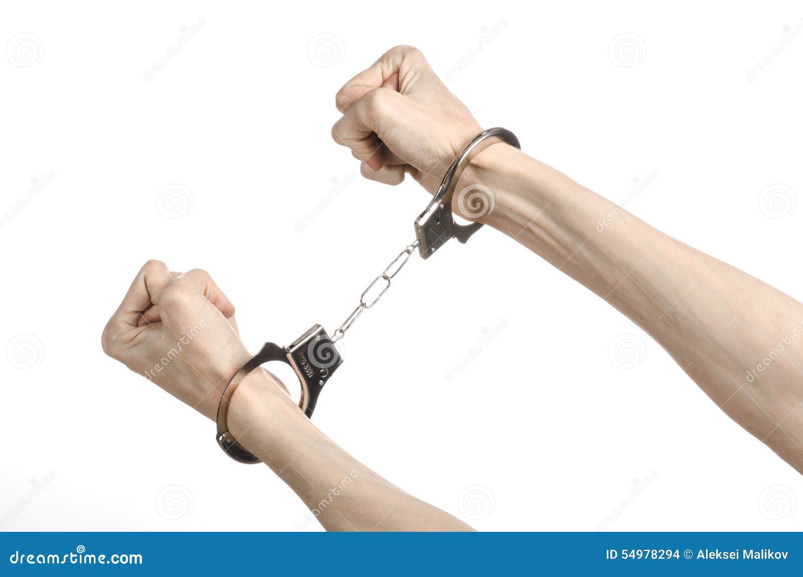 Prison And Convicted Topic: Man Hands With Handcuffs Isolated On White ... Prison And Convicted Topic: Man Hands With Handcuffs Isolated On White ...
