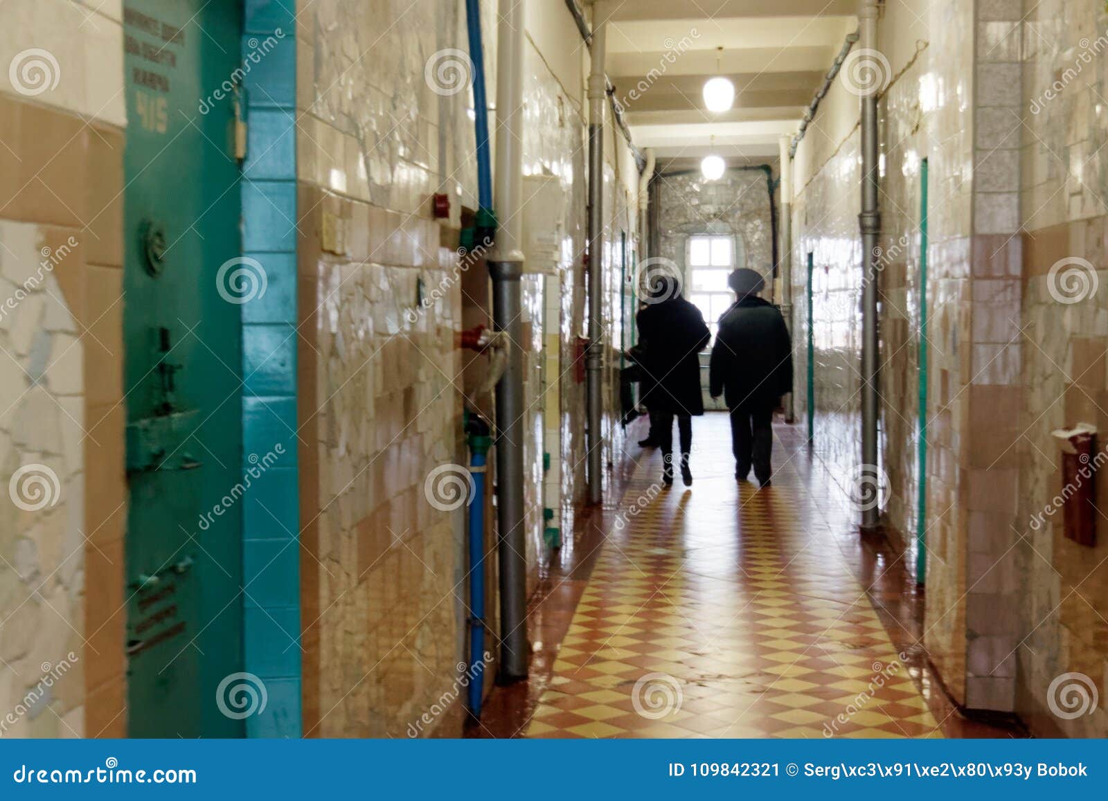 Prison Corridor with Camera Doors Editorial Photo - Image of punishment ...