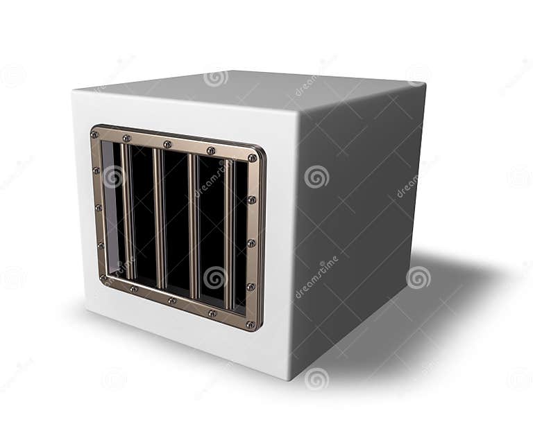 Prison cube stock illustration. Illustration of sentence - 27138719