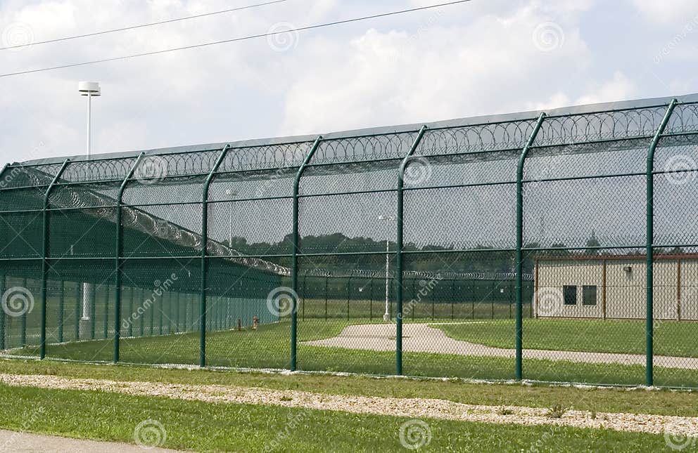 Prison Exercise Yard. stock photo. Image of legal, wire - 194132