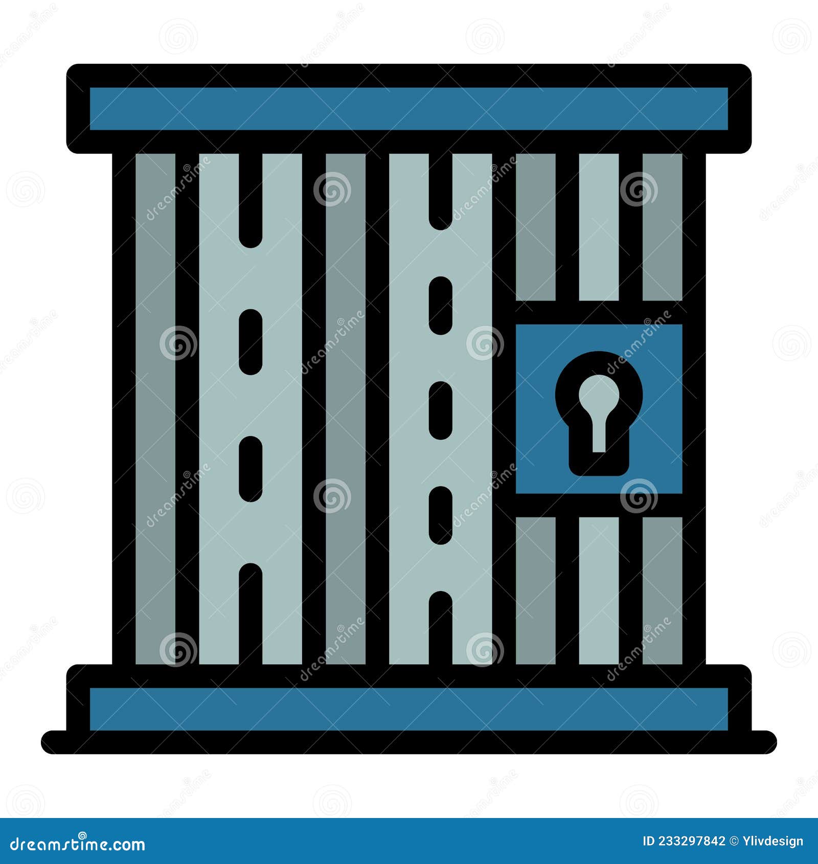 Prison Gate Icon Color Outline Vector Stock Vector - Illustration of ...