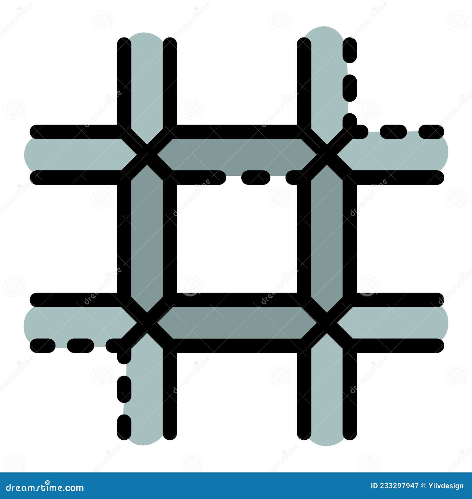 Prison Gate Icon Color Outline Vector Stock Vector - Illustration of ...