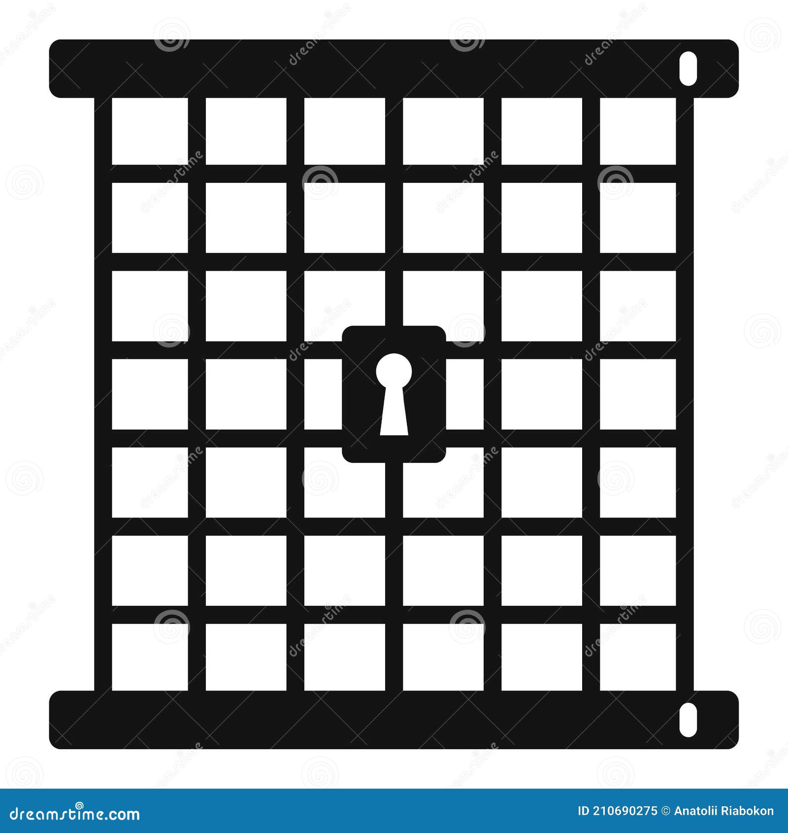 Prison Gate Icon, Simple Style Stock Vector - Illustration of outline ...